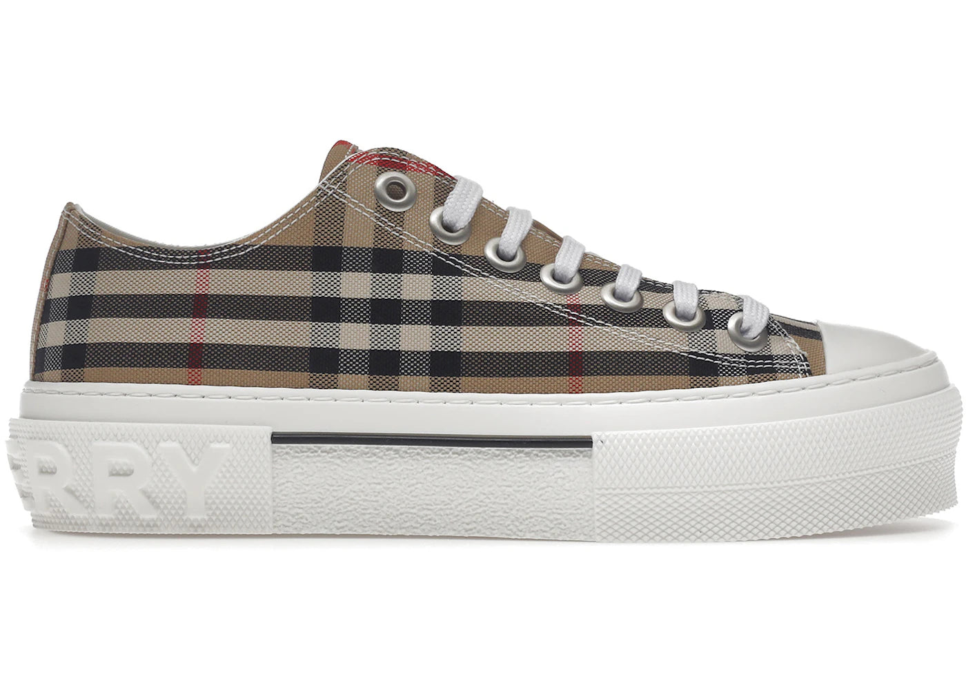 Vintage Check Cotton Sneakers