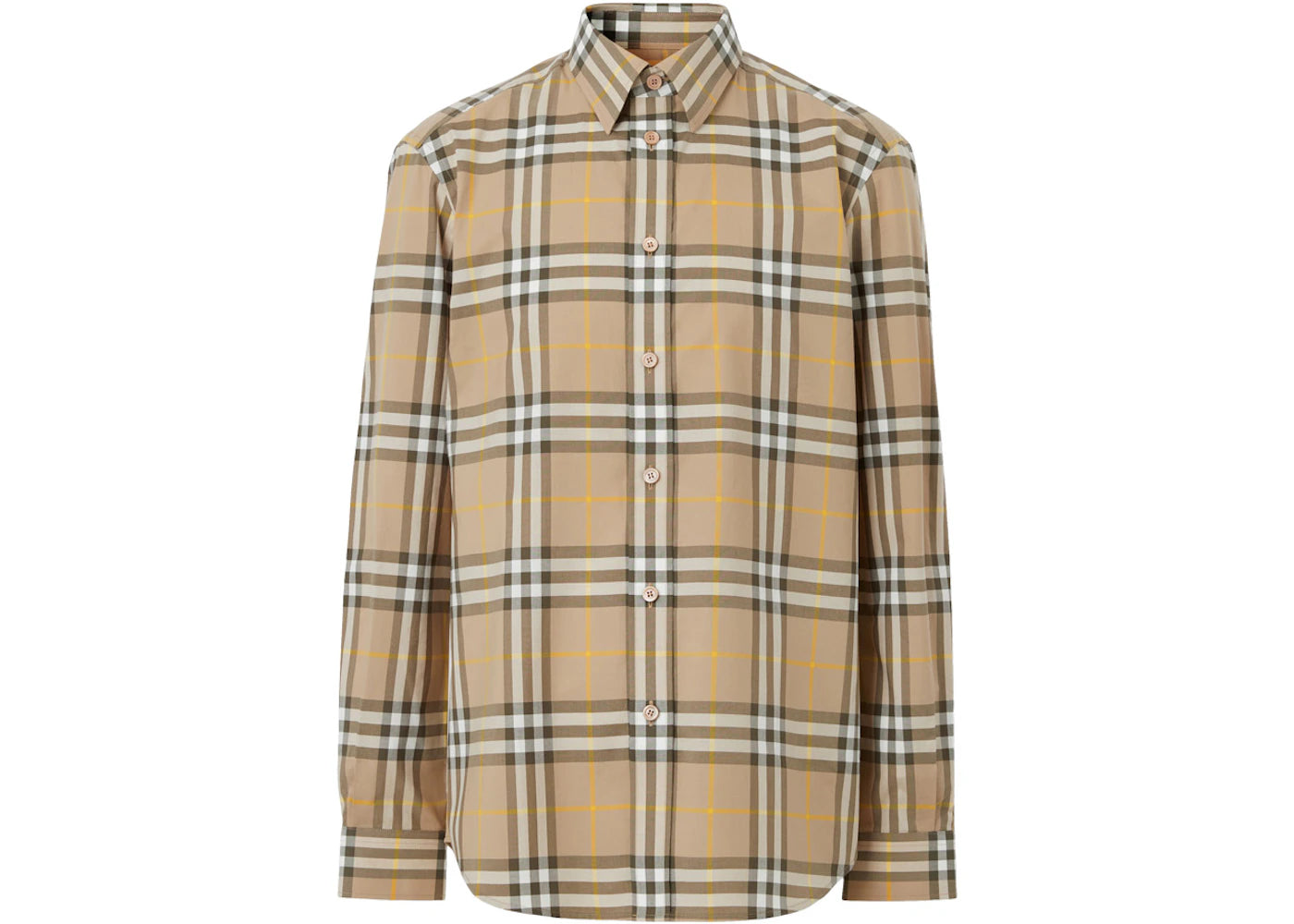 Burberry Check Cotton Shirt Truffle – Herren Streetwear Shirt – HEAT OF°